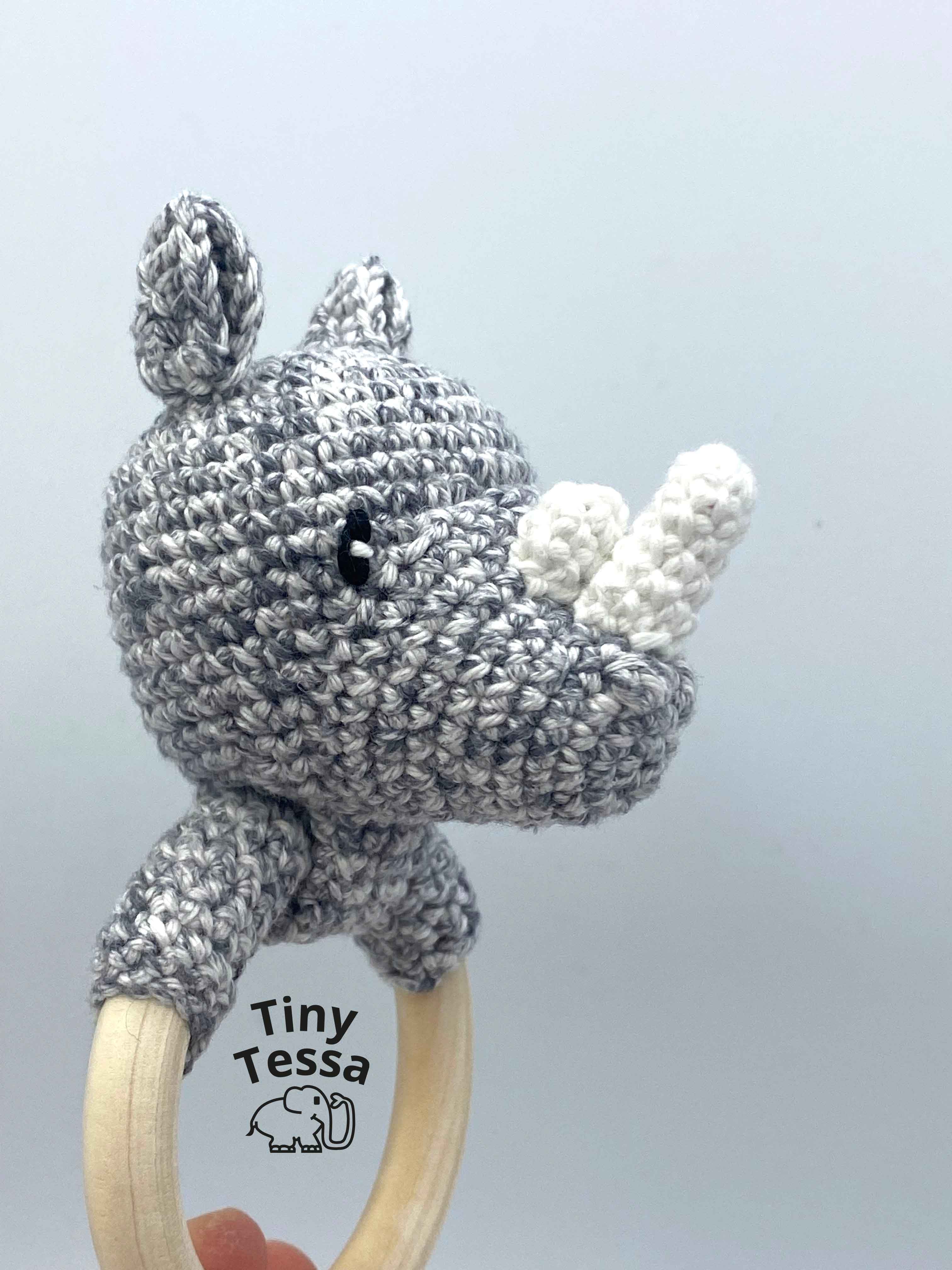 Tiny Tessa | Neusie the Rhino baby rattle